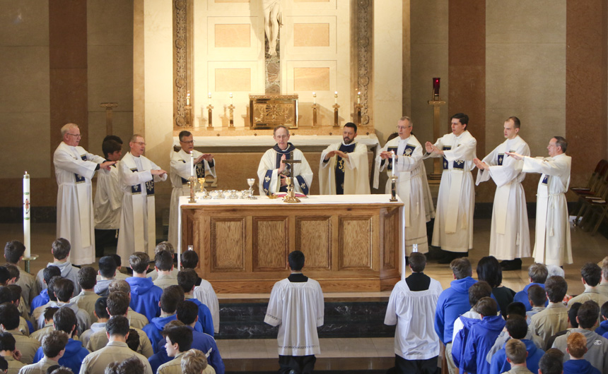 Fr. John Brown, S.J., Professes Final Vows at the Last All-School Mass ...